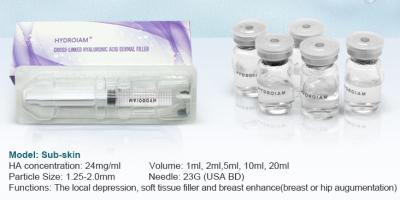 Cina Dimensione acida ialuronica trasparente dell'ago del riempitore 23G del seno del sodio in vendita