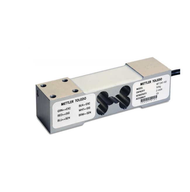 MT1241 250kg Load Cell showing aluminum construction and cable connection