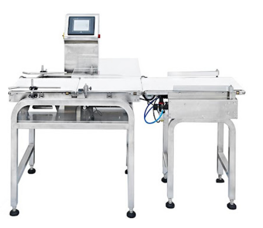 Automated checkweighing system in manufacturing environment