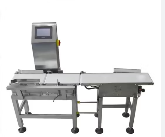 Automated checkweighing system in manufacturing environment