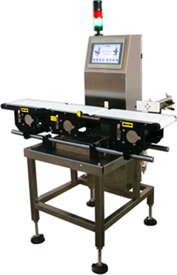 Sustainable checkweigher in industrial food production environment