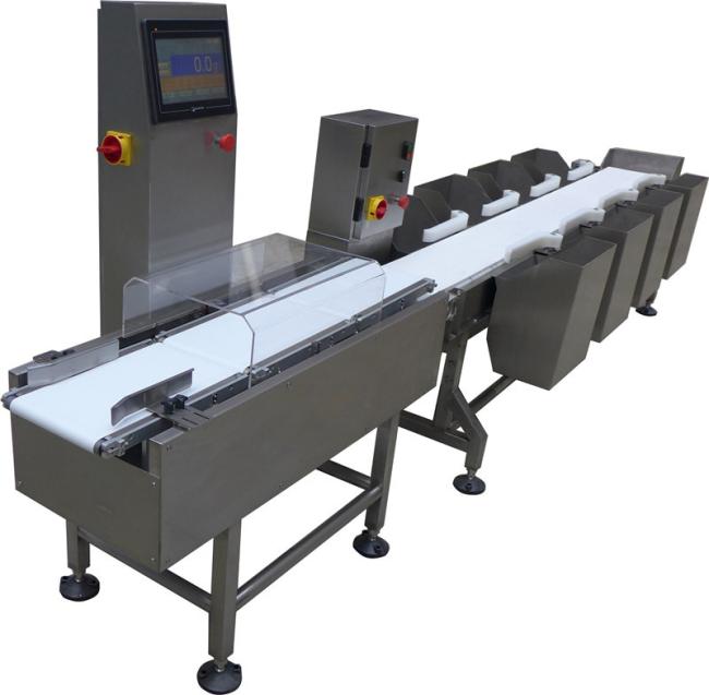 Automated weighing system in food production environment