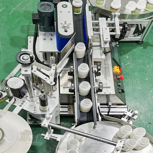 YIMU Auto Label Applicator Machine in operation