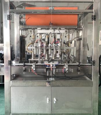 China essbare kochende Füller-Maschine des Pflanzenöl-600kg für Olive Peanut Colza 50bottles/Min zu verkaufen