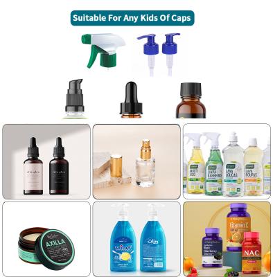 China Automatic Cap Installer 30 - 130mm Bottle Diameter Four Wheel Capping Machine for sale
