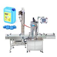 China Plastikbehälter F-Style Gallon Trommel Jerry Kann Auto Cap Feeder Deckel Schließer Einzelkopf Drehen Off Schraubverschluss Maschine zu verkaufen