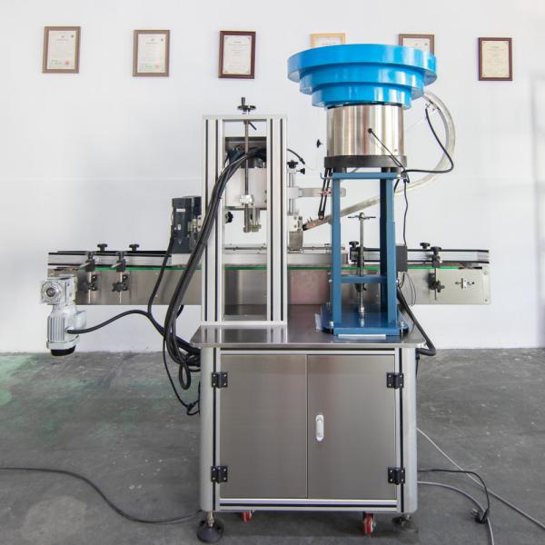YIMU CM140 Shampoo automático para animais de estimação garrafa 4 rodas Capper Pressing parafuso máquina de tampa com alimentador de tampa vibrante