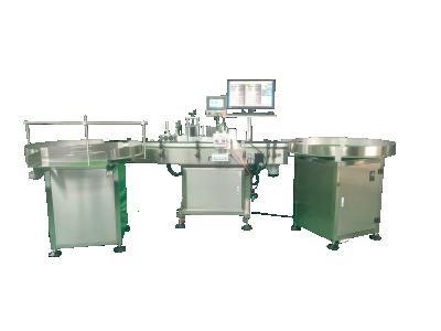China Visual Positioning Labeling Machine for Beer Cans with Smart Vision System and High Speed (1200-2400 Cans/Minute) for Precision Placement (<1mm) for sale