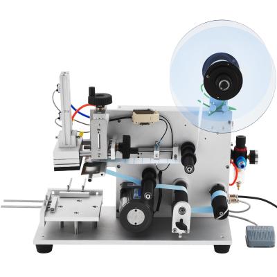 China YM120 Desktop Pneumatic Label Applicator (Semi-Automatic Flat Sticker Labeling Machine for Flat Bottles) for sale