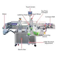 China Automatic Box Labeling Machine Gasoline and Alcohol Labeling Machine for Bottles Label Applicator for sale