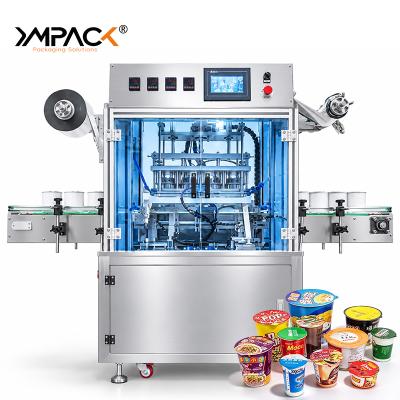 China YM-HS10 Automatic Aluminum Foil Sealing Machine Heat Sealing Machine for Snacks Yogurt Sauces Sealer for sale