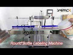 yimu ym610 automatic big round container label applicator bucket labeling machine