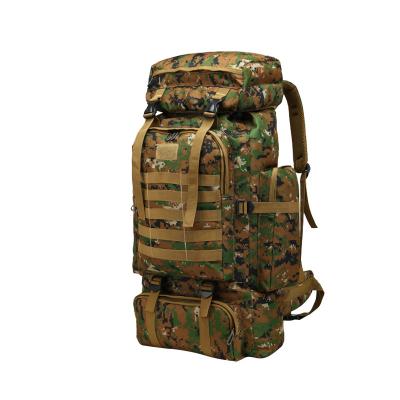 China Soft Handle 80L Waterdicht Multifunktioneel Camouflage Hiking Bag voor Bergtraining Te koop