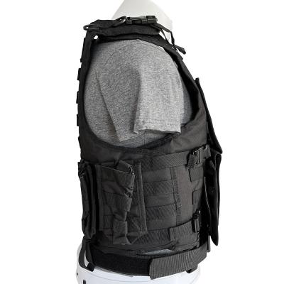 中国 ポリエステル製のモールシステム付きの安全調整可能なブラックベスト保護ジャケット 販売のため
