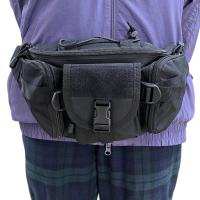 China Customized Black Color Softback Multi Function Waist Bag for Capacity Below 21 litre for sale