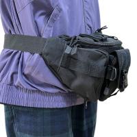 China Customized Black Color Softback Multi Function Waist Bag for Capacity Below 21 litre for sale