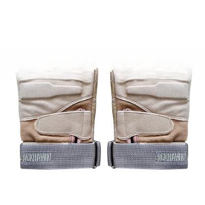 Cina Guantoni personalizzati per allenamento di sollevamento pesi in materiale PU/Nylon/Fibra in vendita
