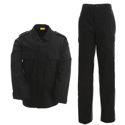 Китай Личный рипстоп T/C 65% полиэстер 35% хлопок BDU костюм черный Нет логотипов продается
