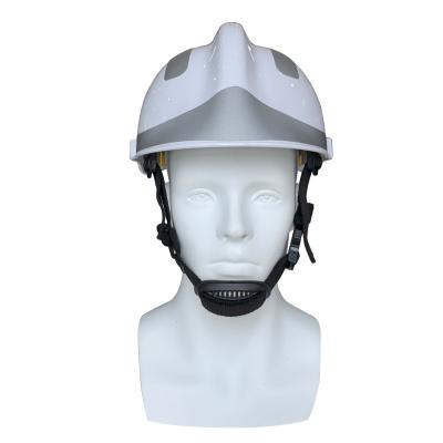 中国 白いABSとカーブバイザーを持つ高セキュリティ防火制御ヘルメット 販売のため
