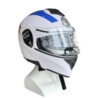 China White ABS Motorcycle Riding Helmet with Full Face PC Shield Customizable for sale