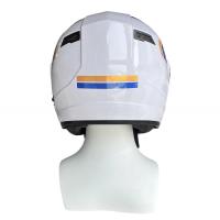 China White ABS Motorcycle Riding Helmet with Full Face PC Shield Customizable for sale