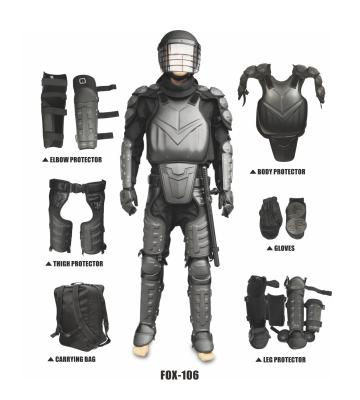 Cina FOX-106 Riot control gear full set fireproof suit in vendita