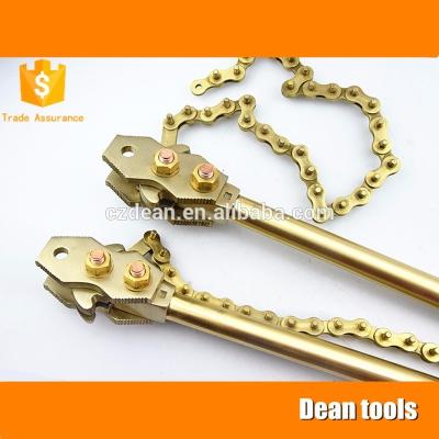 China characteristics of explosion-proof chain pipe wrench NON SPARKING TOOLS for sale