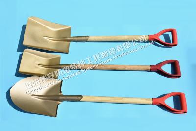 China non sparking shovel brass al-cu be-cu , with wooden handle for sale