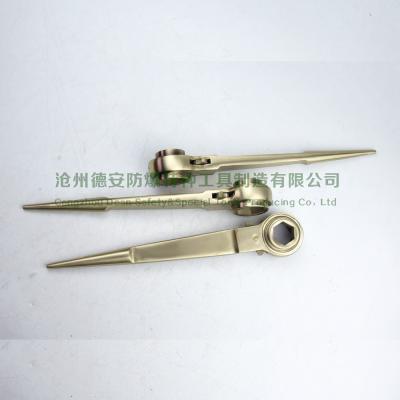 China Non Sparking Ring & Spud Spanner Ratchet Wrench Beryllium Bronze Spanner Construction for sale