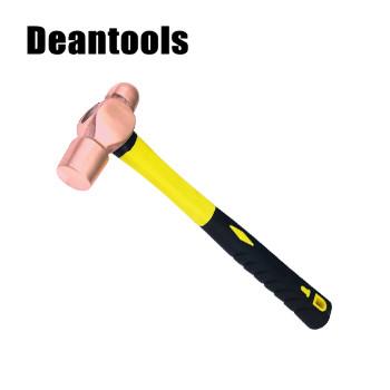China ball pein hammer fiberglass handle non sparking color red , be-cu or albr for sale