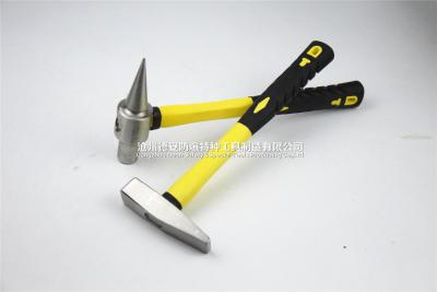 China 304 stainless steel non magnetic inspection railway hammer testing hammer with fiberglass handle 0.23kg for sale