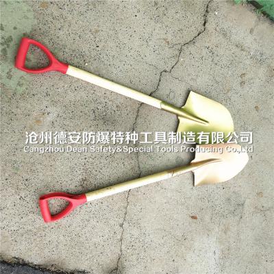 China brass spade ,non sparking shovel ,with wooden handle for sale