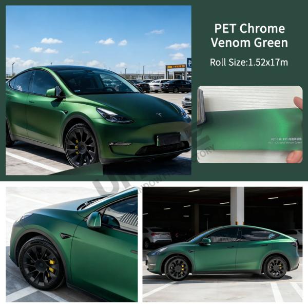 Quality Colorful Super Glossy Car Body Wrap Film 1.52*17m Car Wrap Film PET Color Car Wrap Vinyl Film for sale
