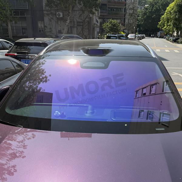 Quality 99% UVR Auto Window Insulation Film Chameleon Royal Purple Solar Tint PET Window Film For Car for sale