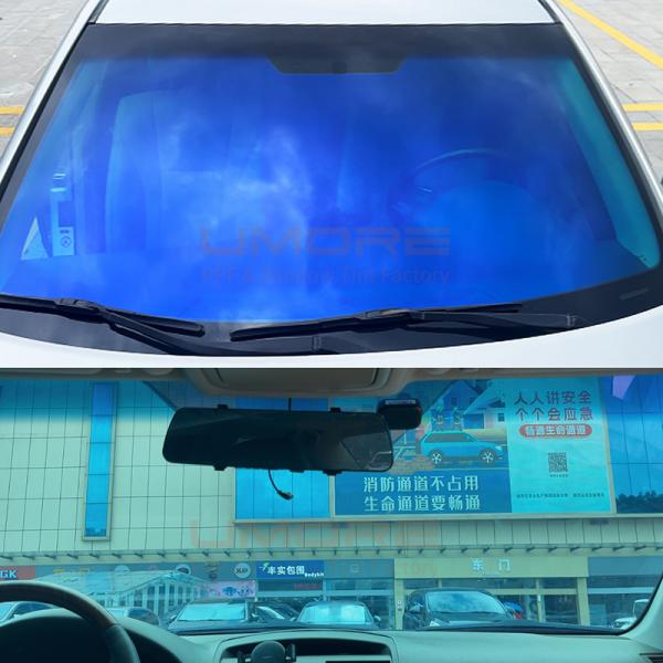 Quality Blue Chameleon Window Tint Film Vlt 60% Car Windshield Sun Shade Film 1.52*30m for sale