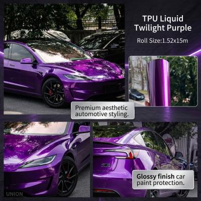 China Glossy Color PPF Film UV Stable Easy Apply Car Body Protection Film for sale