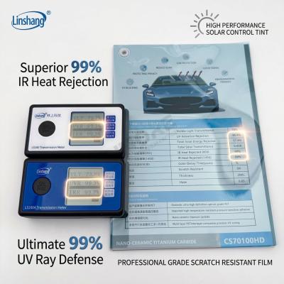 China Anti Scratch Automotive Window Tint Film 2mil 99% IR Rejection 99% UV Protection for sale