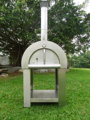 China 830mm 720mm Roestvrij staal In brand gestoken Pizza Oven With Trolley Te koop