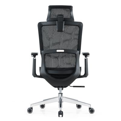 China Lumbar Support Full Mesh Luxury Mesh With Headrest Adjustable Fabric Comfort Office Ergonomic Chair for sale