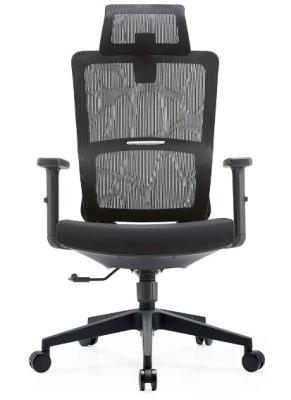 Cina Arredamento a maglia nera supporto lombare massaggio moderno all'ingrosso braccialetto comfort tessuto ergonomico sedia da ufficio in vendita