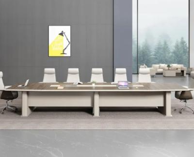 China Modern Wooden Luxury Conference Rectangular Flat Table Office Furniture Multi Person Conference Room Table for sale
