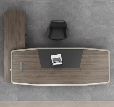 China High End Ceo Table Modern Office Furniture Luxury Executive Office Desk Office Table With Side Table And Drawer Cabinet for sale
