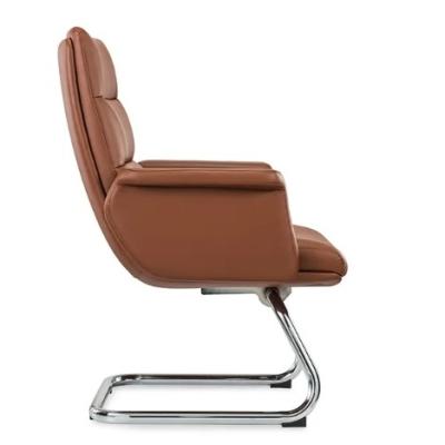 Chine Chaise de bureau ergonomique roue chrome souple confortable en cuir en pouf boss gestionnaire tourne-disque moderne à vendre