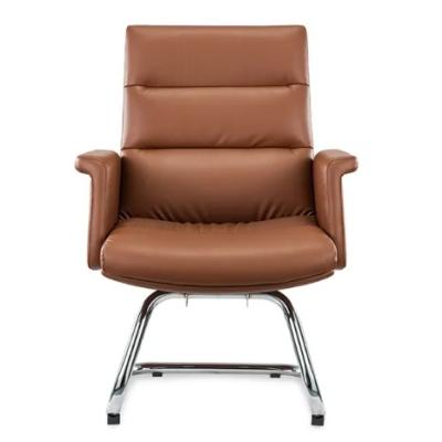 Chine Chaise de bureau ergonomique roue chrome souple confortable en cuir en pouf boss gestionnaire tourne-disque moderne à vendre