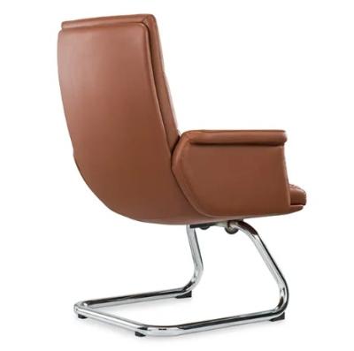 Chine Chaise de bureau ergonomique roue chrome souple confortable en cuir en pouf boss gestionnaire tourne-disque moderne à vendre