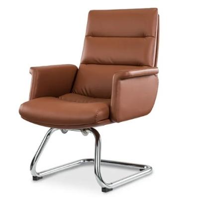 Chine Chaise de bureau ergonomique roue chrome souple confortable en cuir en pouf boss gestionnaire tourne-disque moderne à vendre