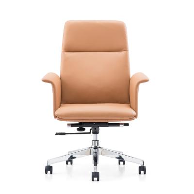 Chine Chaise en cuir exécutif Chaise de bureau en cuir de vache Chef Table de bureau Meubles de bureau à vendre