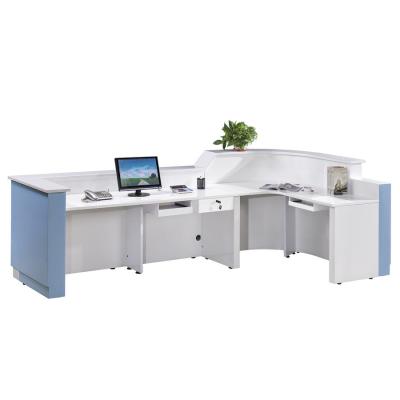 Cina Luxury White Front Desk Counter Reception Desk Modern Solid Surface Office Furniture Reception Desks in vendita