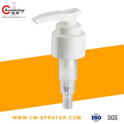 Cina coperchio di plastica della pompa dell'erogatore del sapone della lozione di 28mm della pompa d'argento lucida 24mm dell'erogatore in vendita