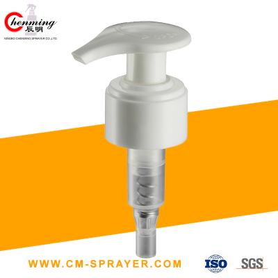 China 28/410 Spring Ribbed Lotion Pump Dispenser Black White Lotion Dispenser Pump Head for sale